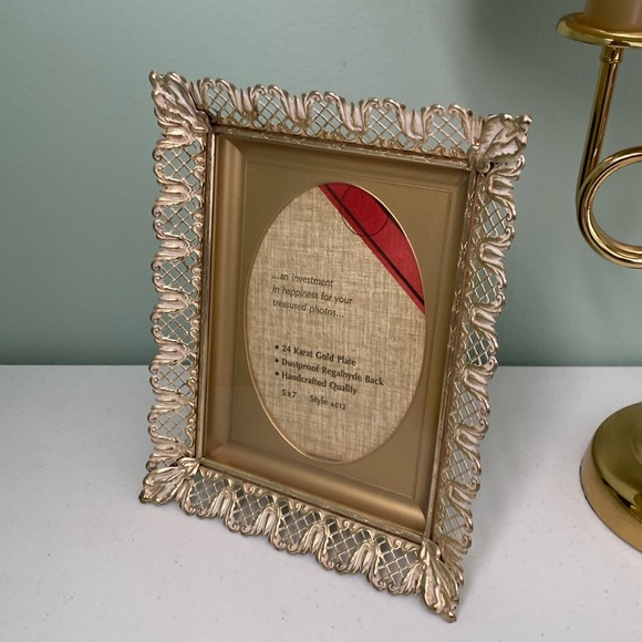 Accents | Vintage Metal Filigree Picture Frame 5x7 | Poshmark